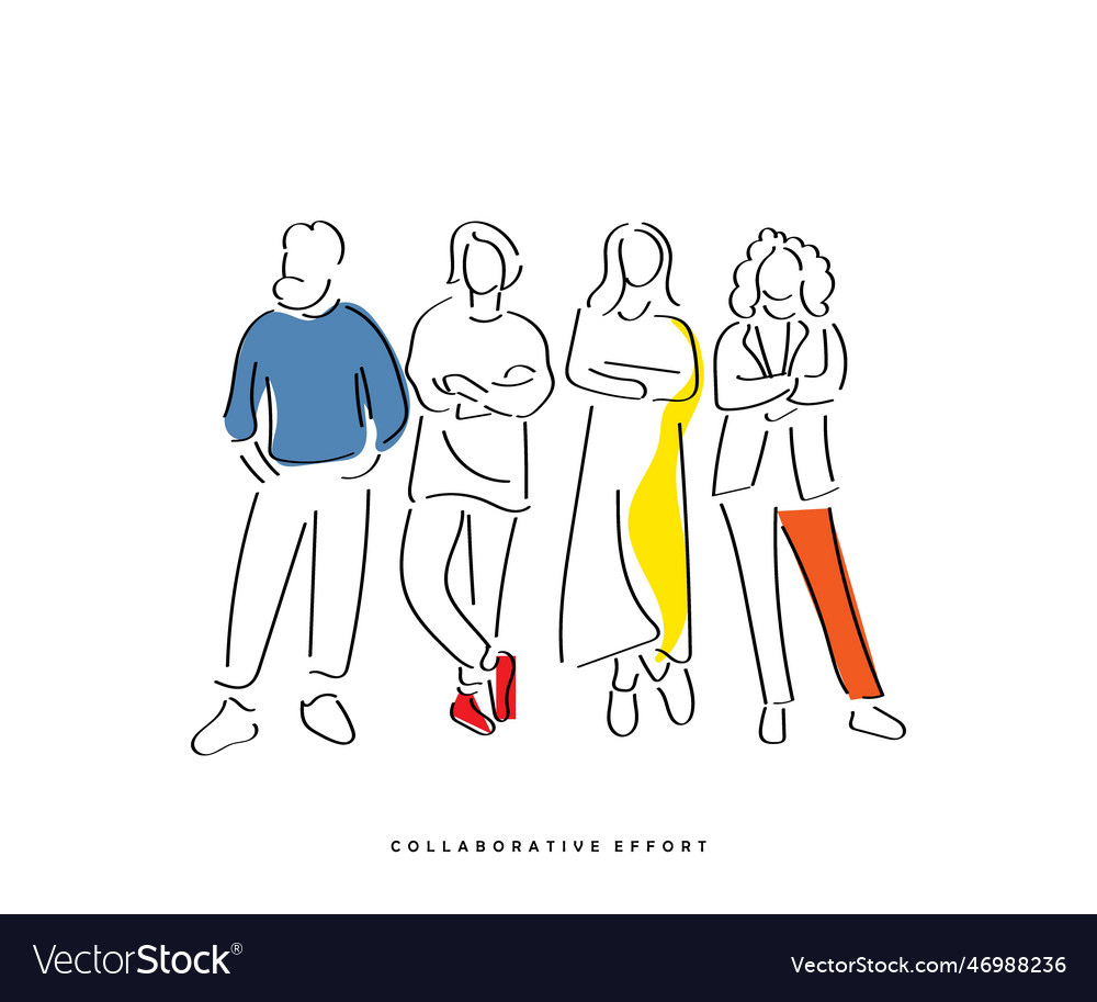 Collaborative effort Royalty Free Vector Image