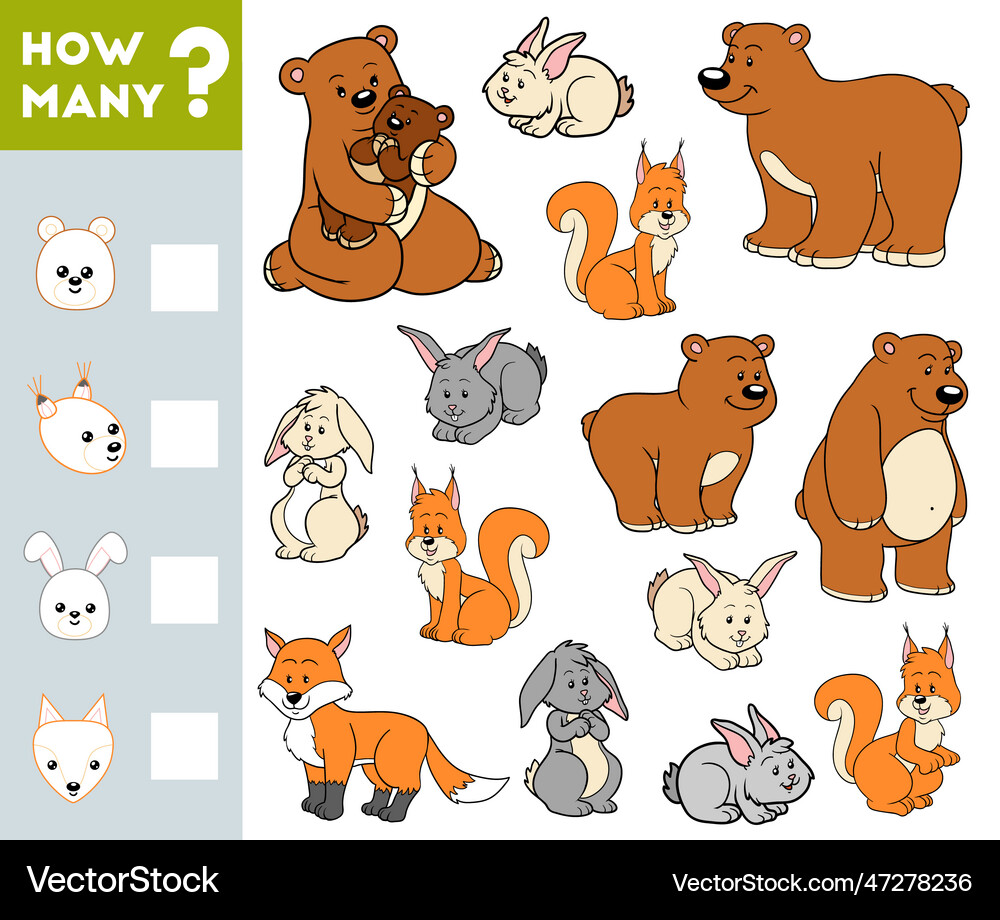 Counting game for preschool children educational Vector Image