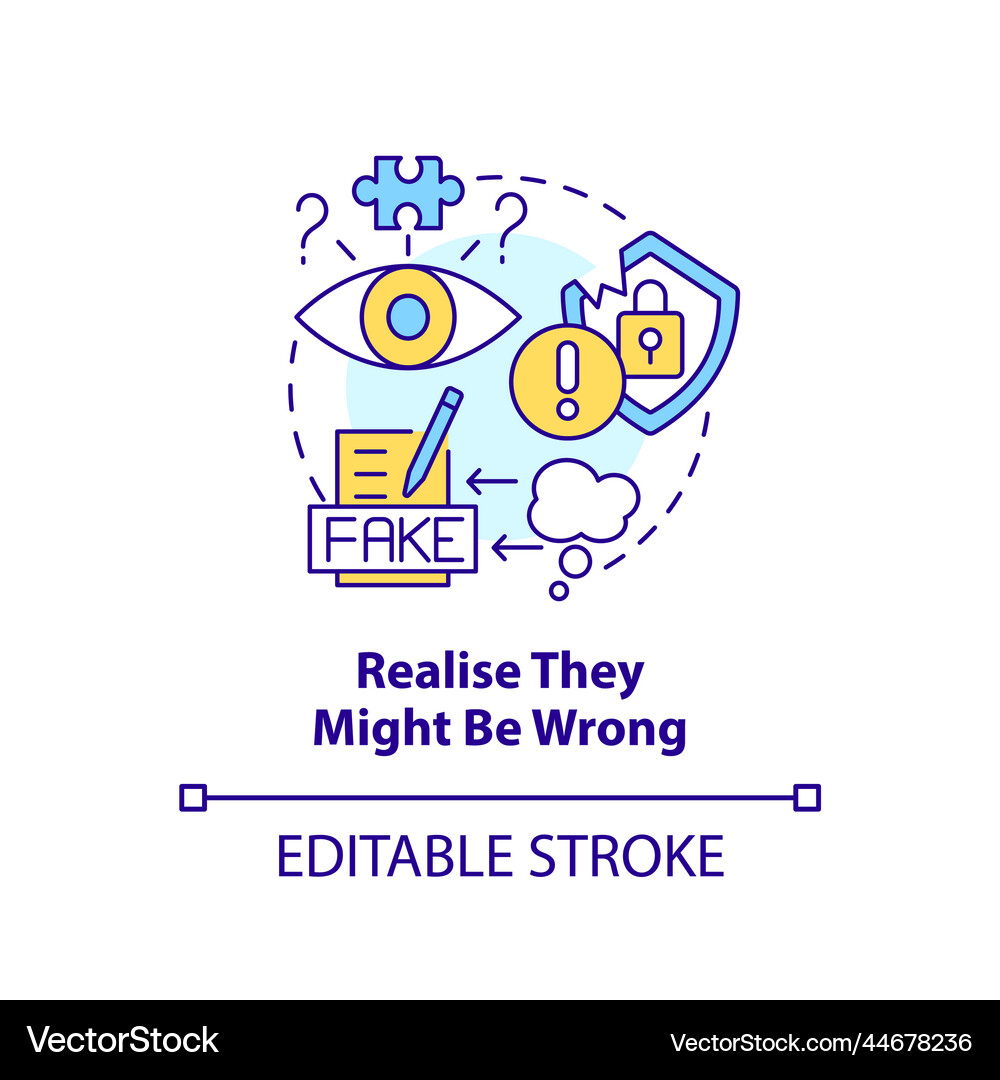 Fake news concept icon Royalty Free Vector Image