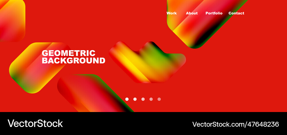 Geometric fluid shapes with liquid colors abstract