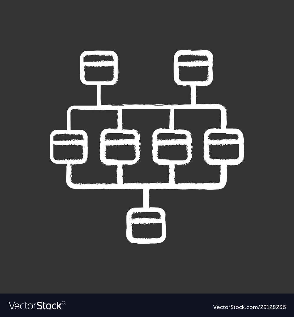 Network diagram chalk icon cluster diagram Vector Image Network diagram chalk icon cluster diagram Vector Image