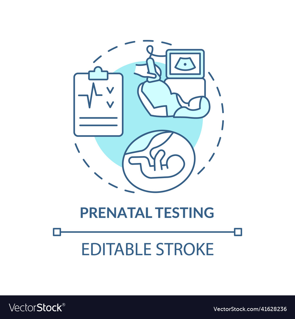 Prenatal testing turquoise concept icon Royalty Free Vector Prenatal testing turquoise concept icon Royalty Free Vector