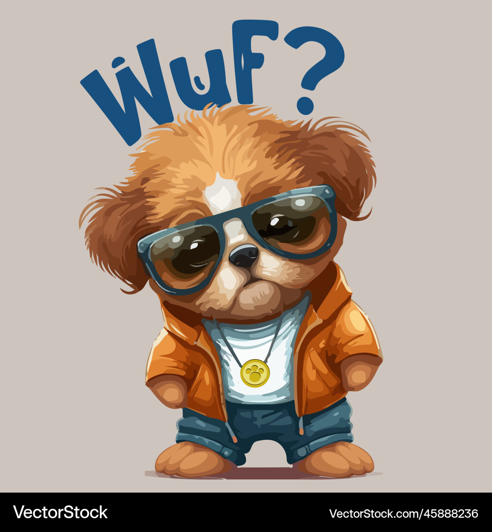 Puppy for t-shirt design Royalty Free Vector Image