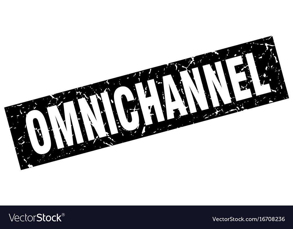 Square grunge black omnichannel stamp Royalty Free Vector