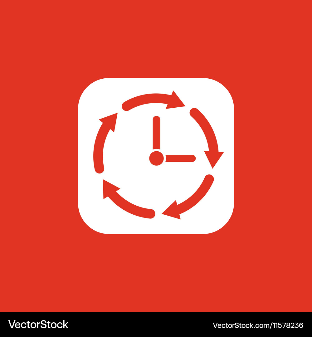 Time clock icon and watch timer Royalty Free Vector Image