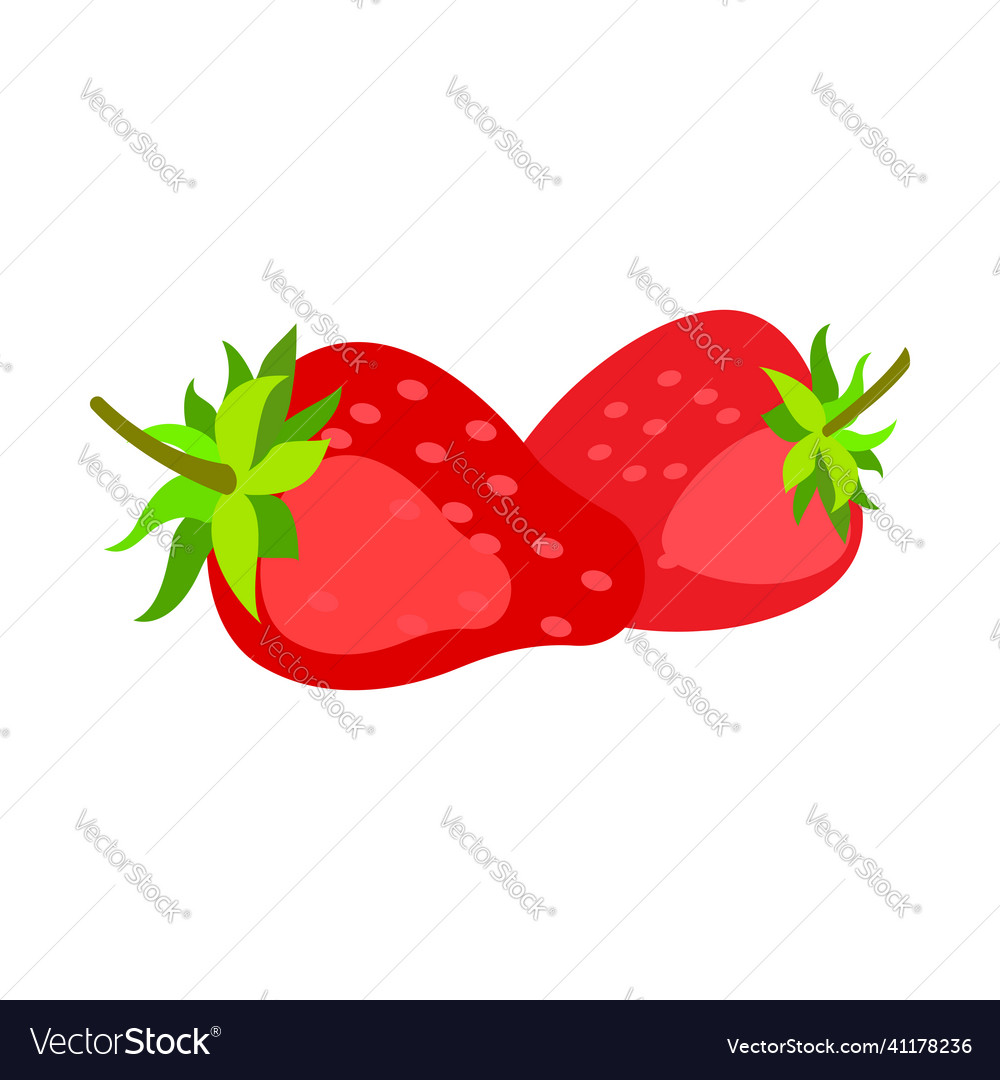 Two strawberry in format Royalty Free Vector Image