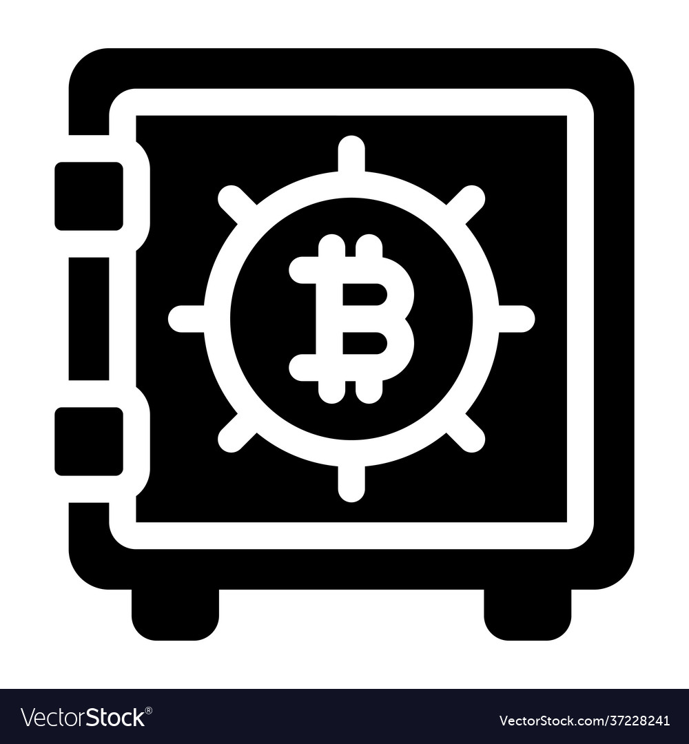 Bitcoin locker Royalty Free Vector Image - VectorStock
