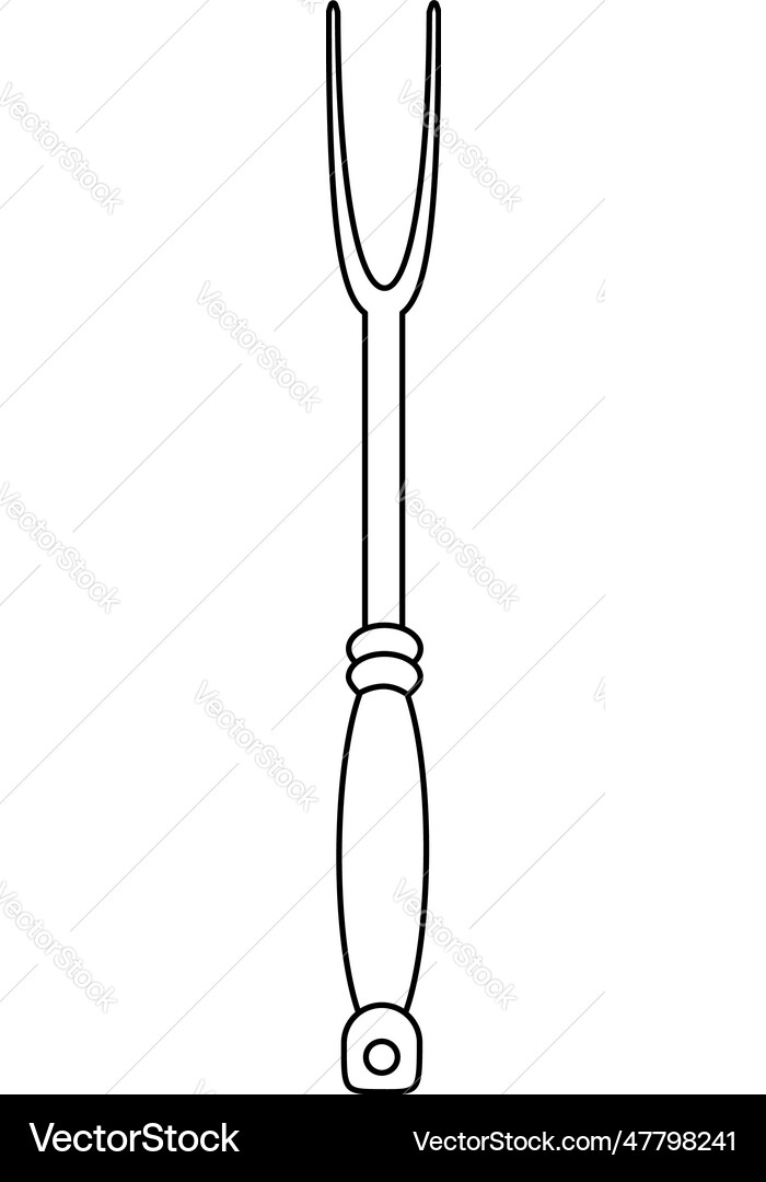 Carving fork kitchen cooking tool Royalty Free Vector Image