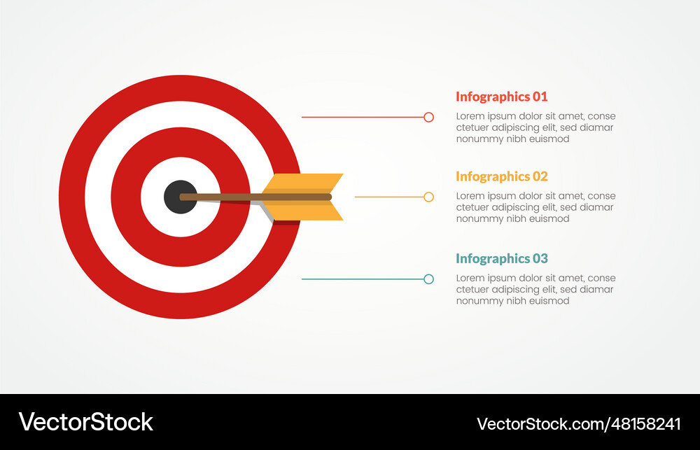 Goals or business target infographic concept Vector Image