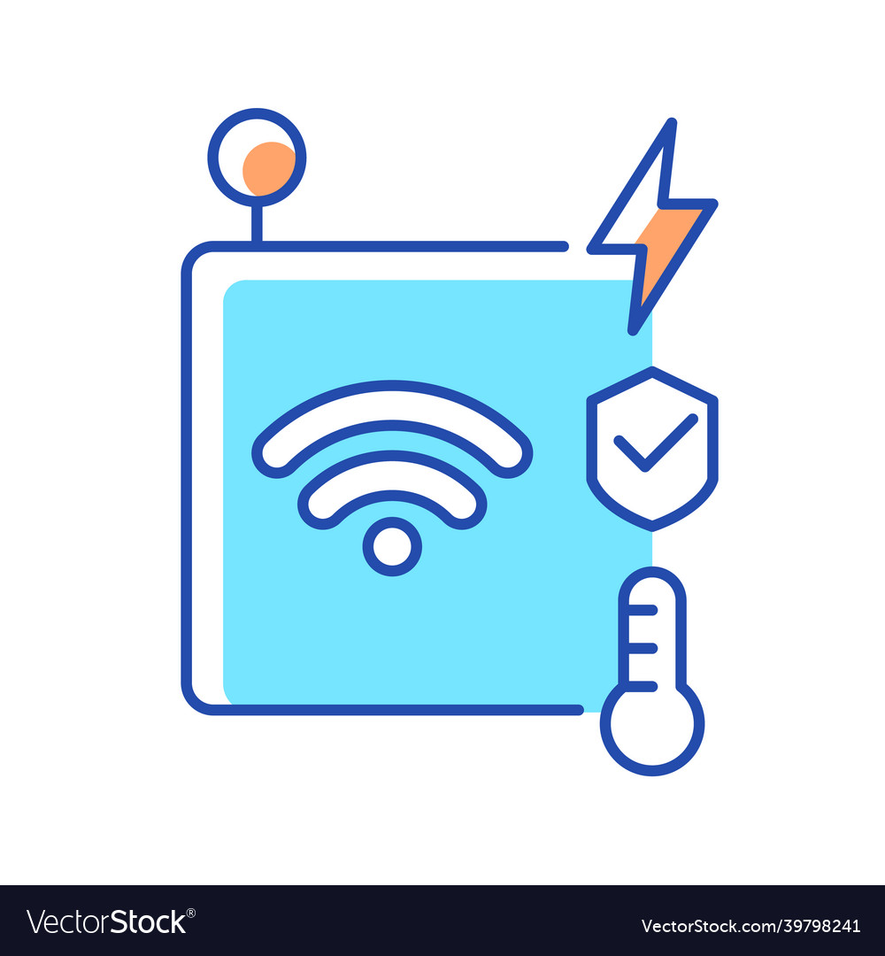 Iot sensors rgb color icon Royalty Free Vector Image