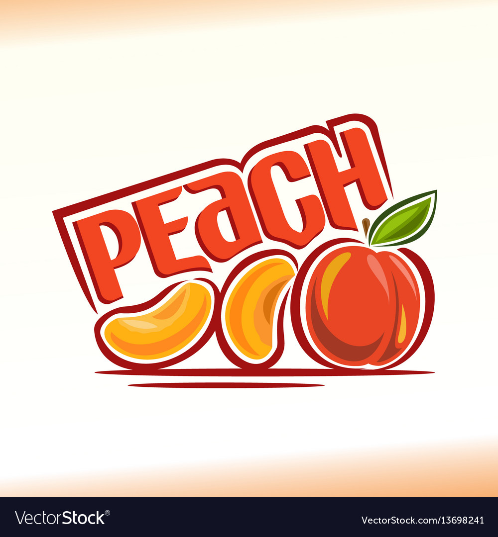 Peach Royalty Free Vector Image - VectorStock