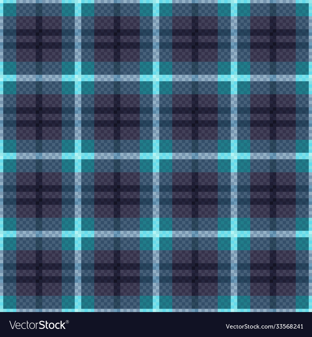 Rectangular seamless pattern in mainly muted blue Vector Image