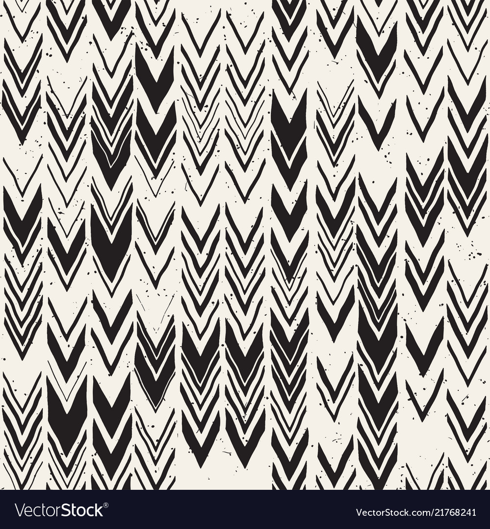 Seamless hand drawn style chevron pattern Vector Image