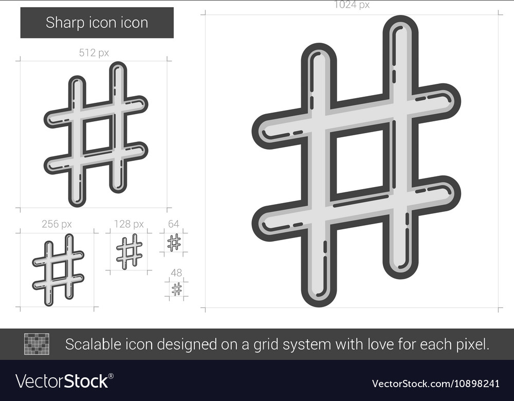 Sharp line icon Royalty Free Vector Image - VectorStock