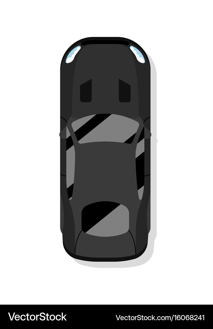 Top view modern luxury car isolated icon Vector Image