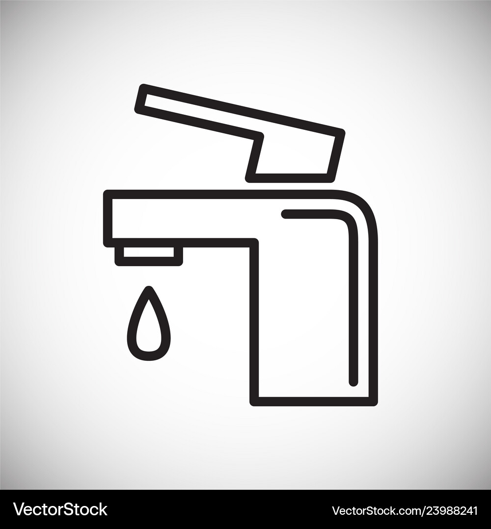 Water valve line icon on white background Vector Image