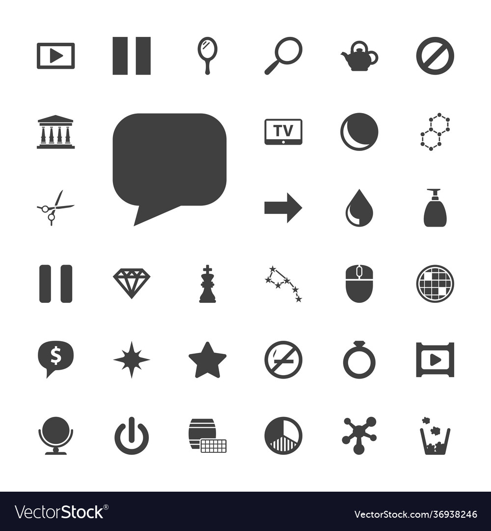 33 shiny icons Royalty Free Vector Image - VectorStock