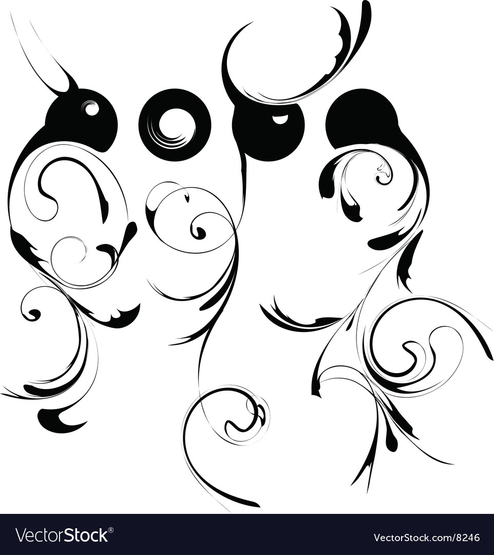 Abstract pattern on black background Royalty Free Vector