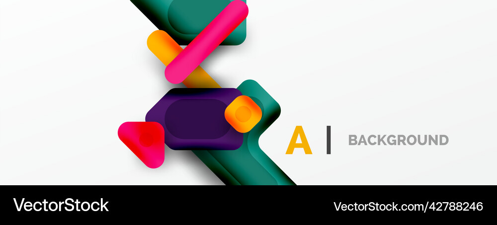 Colorful geometric shapes lines squares Royalty Free Vector