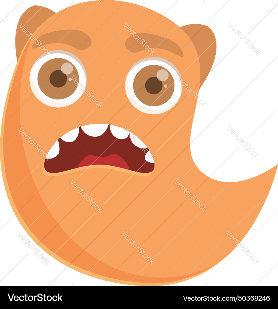Ghost monster alien icon cartoon scary Royalty Free Vector
