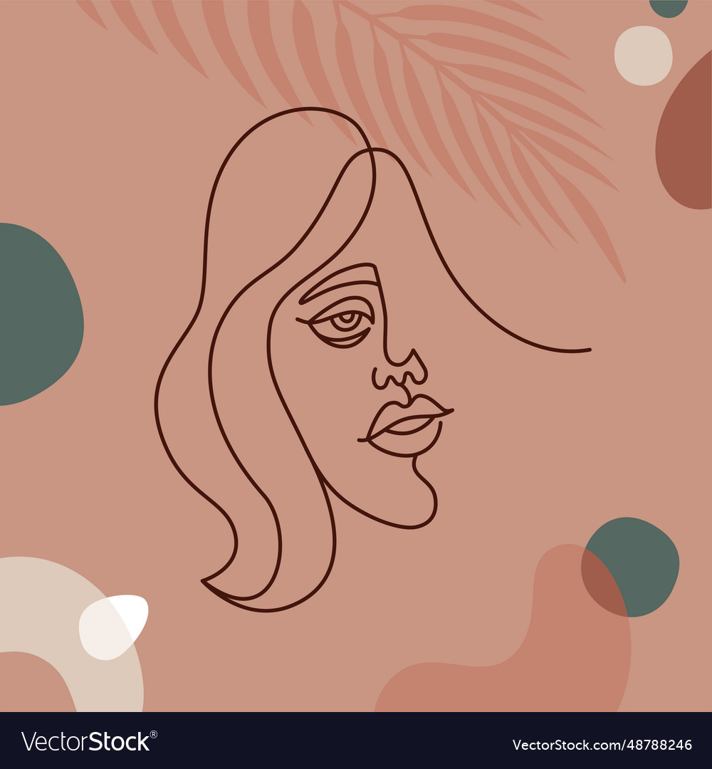 In continuous line style Royalty Free Vector Image