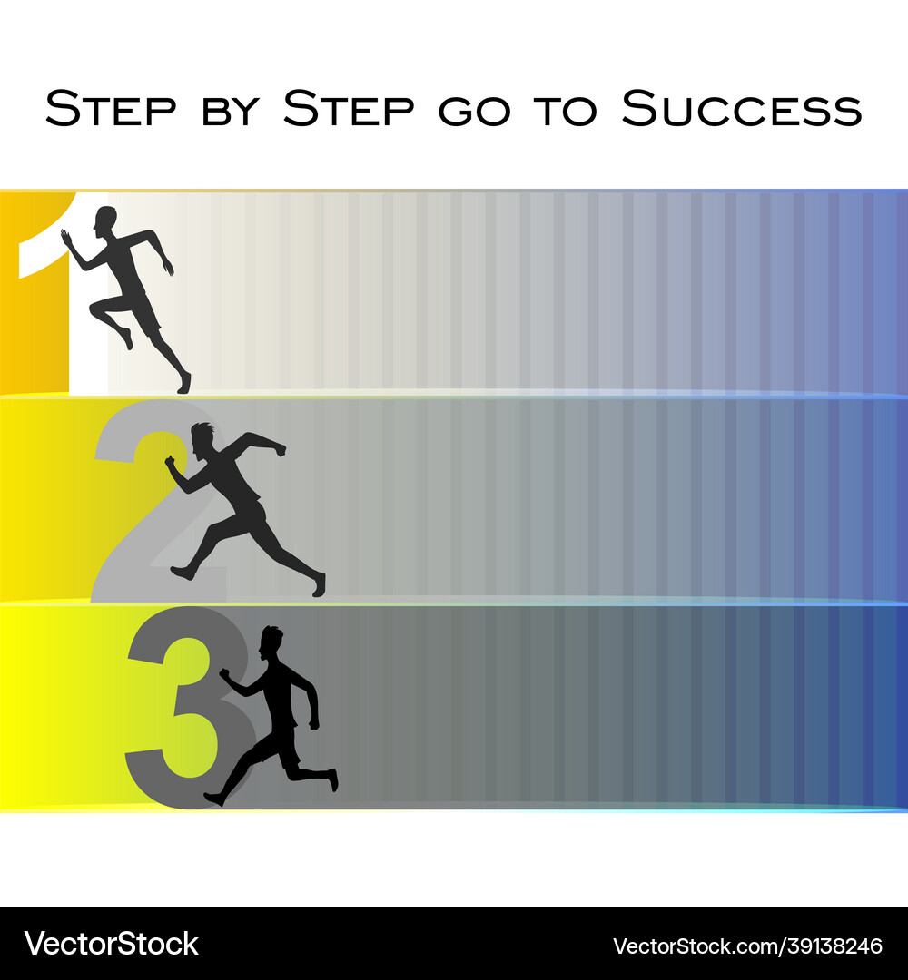 Men silhouette running to be the first Royalty Free Vector