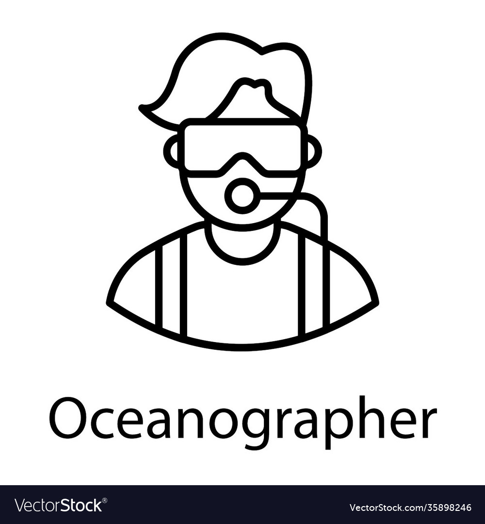 Oceanographer Royalty Free Vector Image - VectorStock