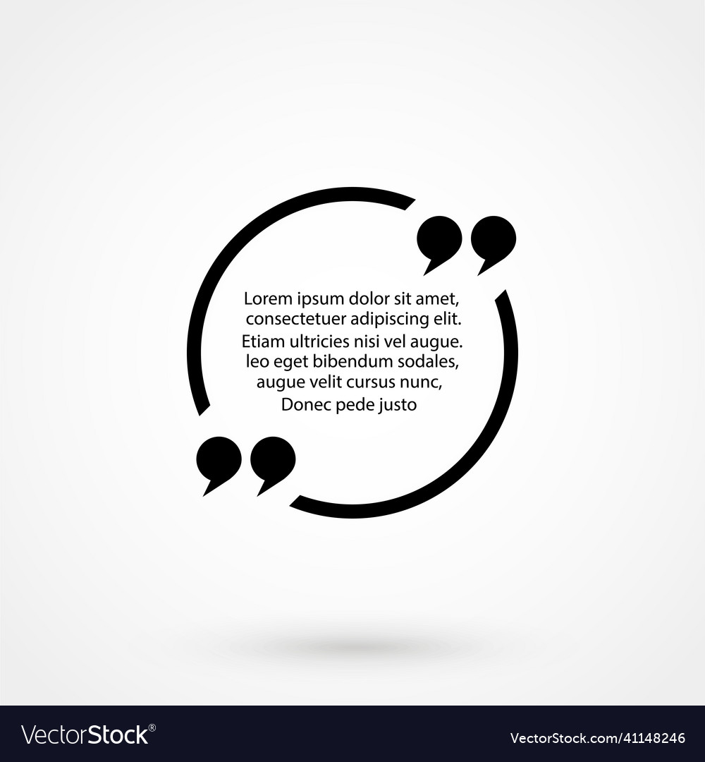 Quote text bubble Royalty Free Vector Image - VectorStock