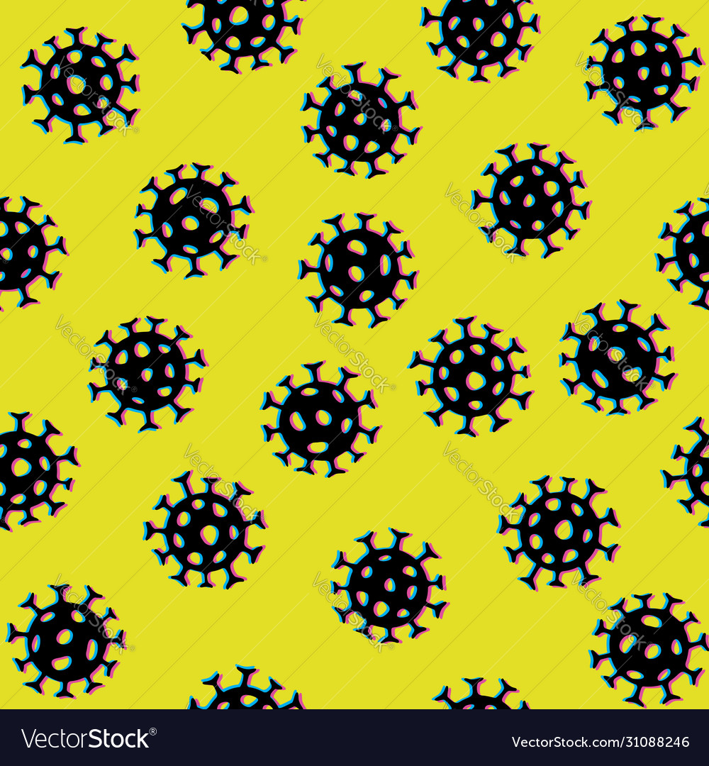 Virus seamless pattern abstract bacterium Vector Image