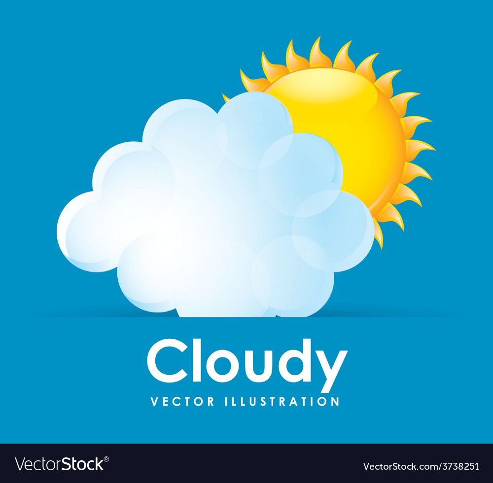 Cloudy design Royalty Free Vector Image - VectorStock
