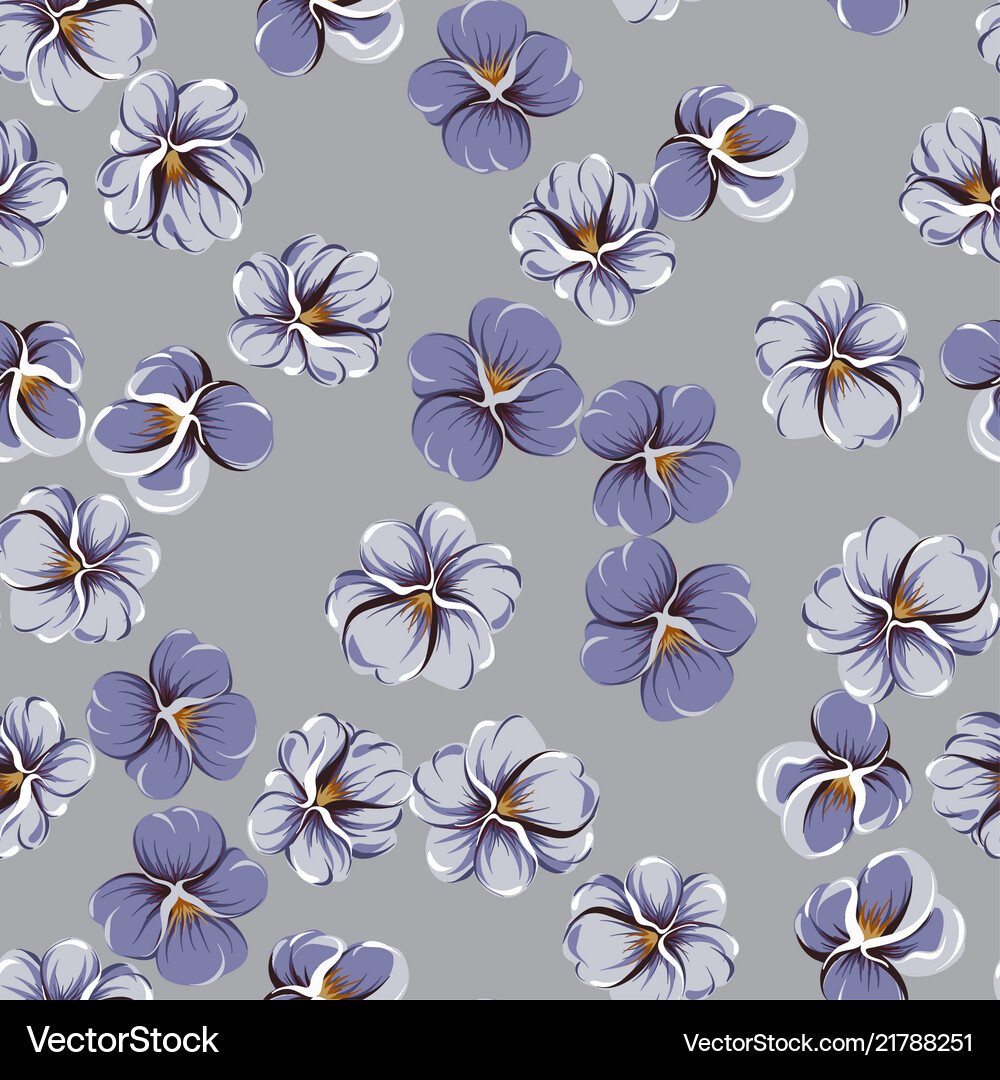 Drawing of seamless pattern with viola flowers Vector Image