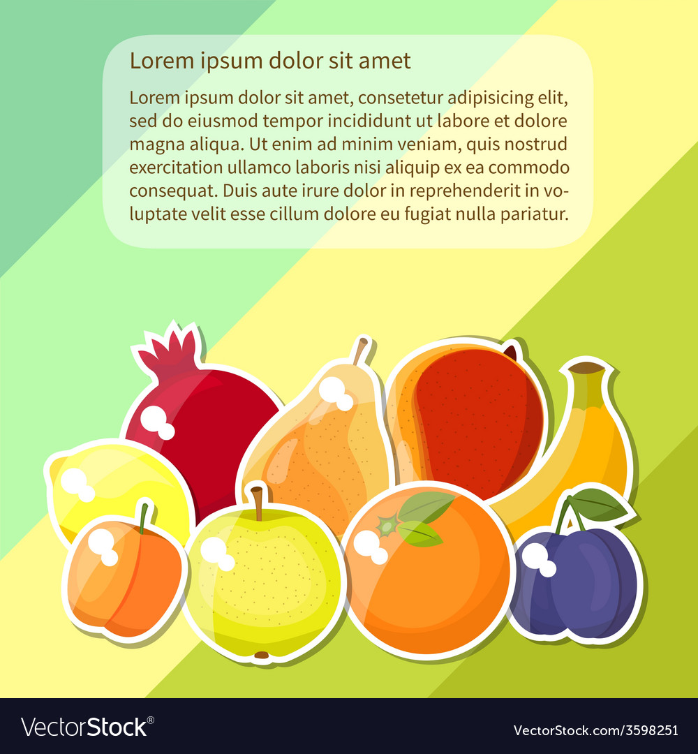 Fruit text Royalty Free Vector Image - VectorStock