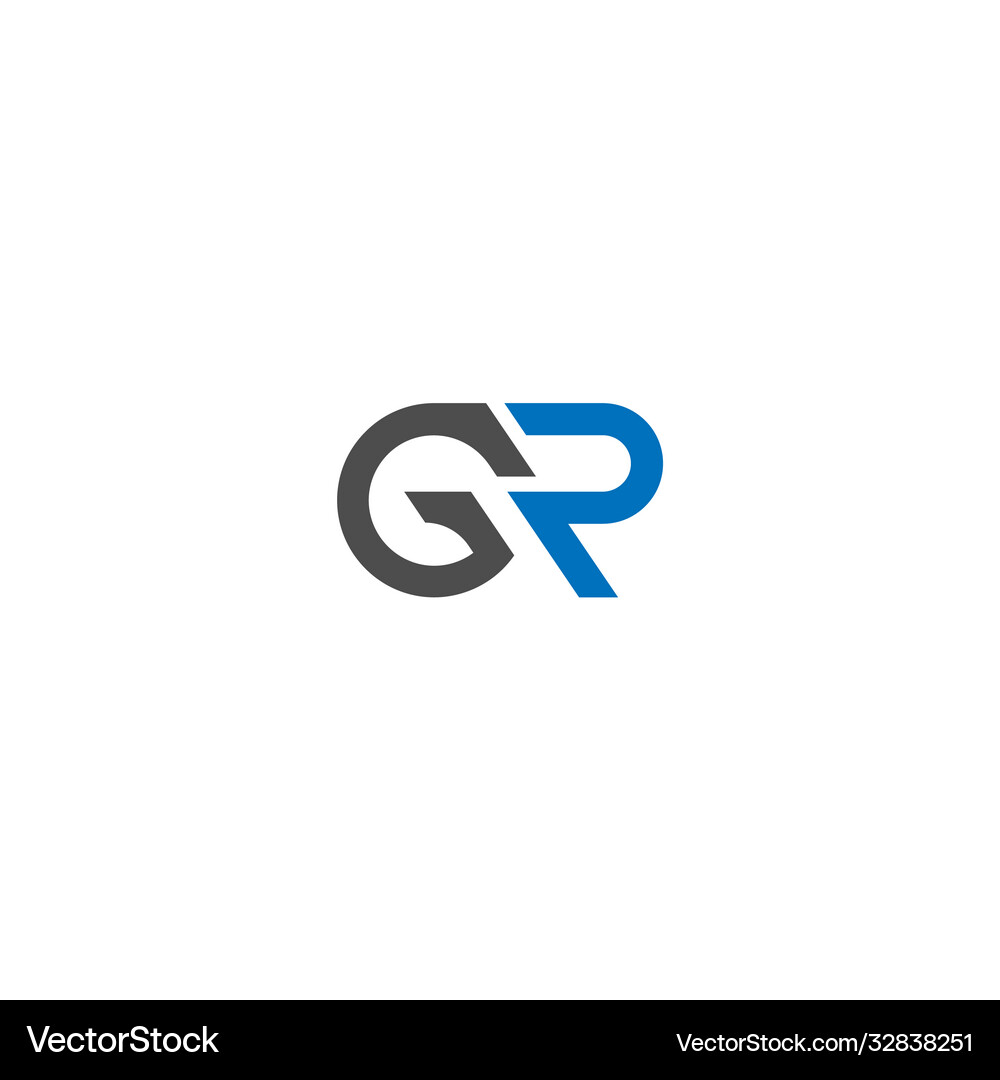 Gr or rg letter designs with different colors Vector Image