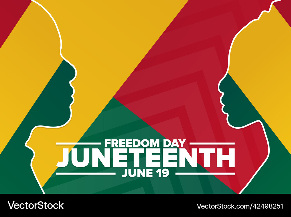 Juneteenth freedom day june 19 holiday concept Vector Image