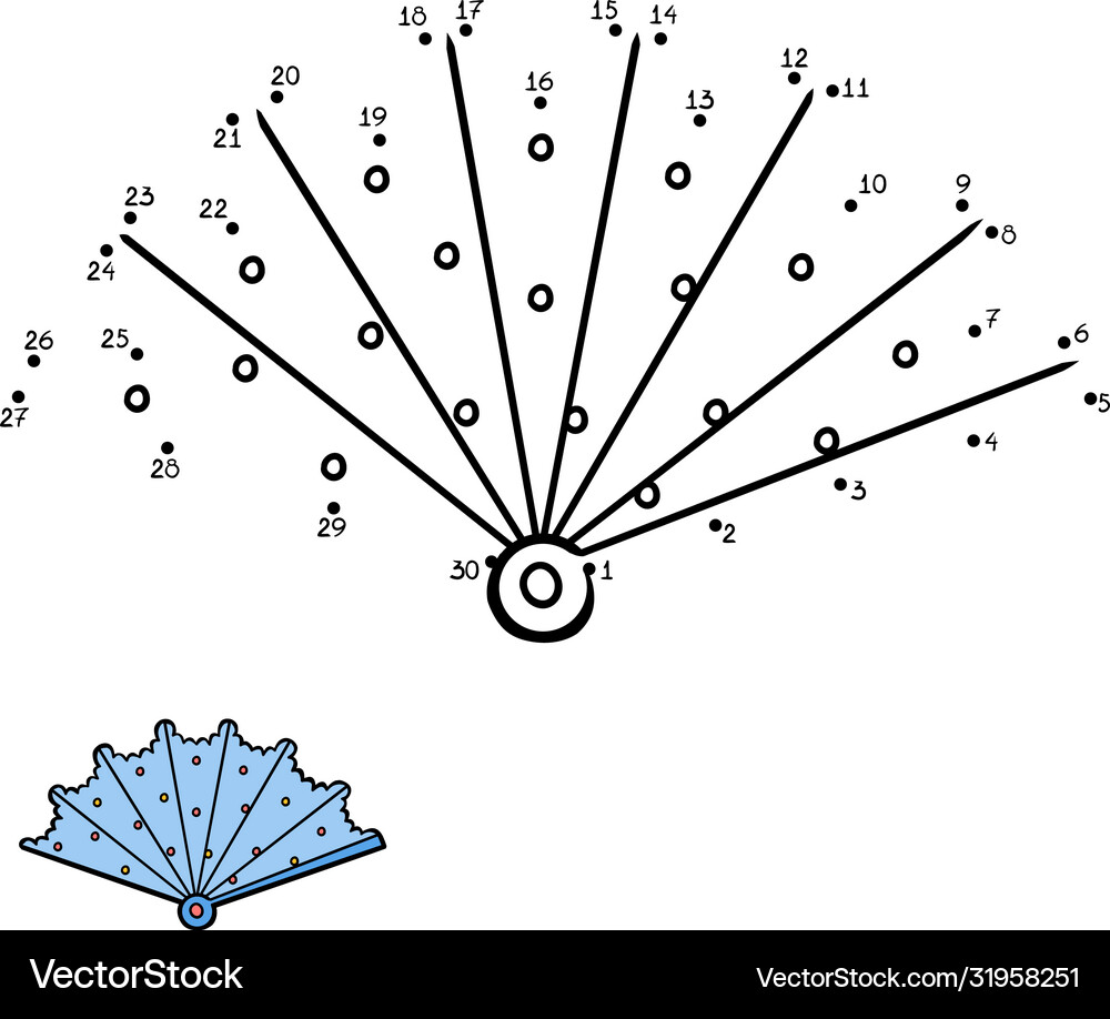 Numbers game for children fan Royalty Free Vector Image