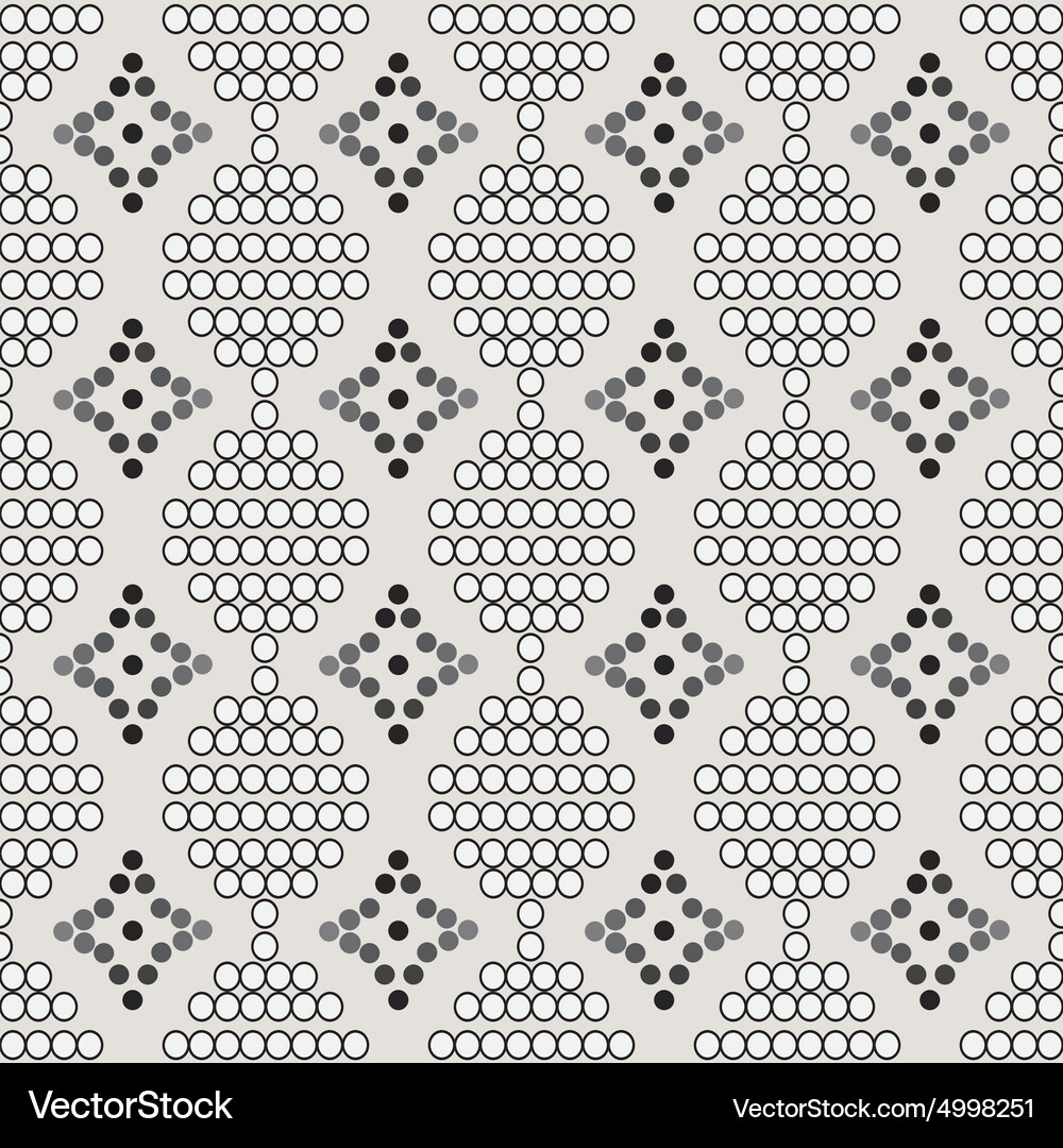 Seamless pattern of white circles with the contour