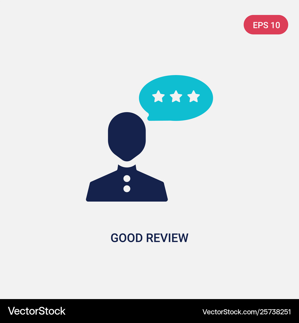 Two color good review icon from feedback concept Vector Image