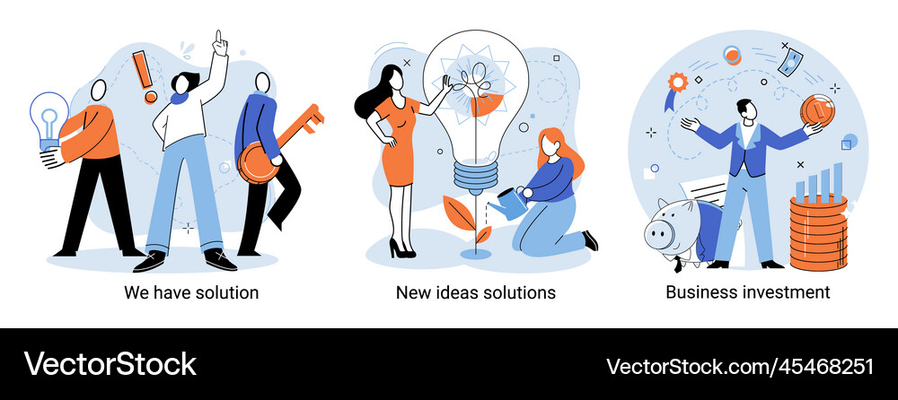 We have solution business investment new ideas Vector Image