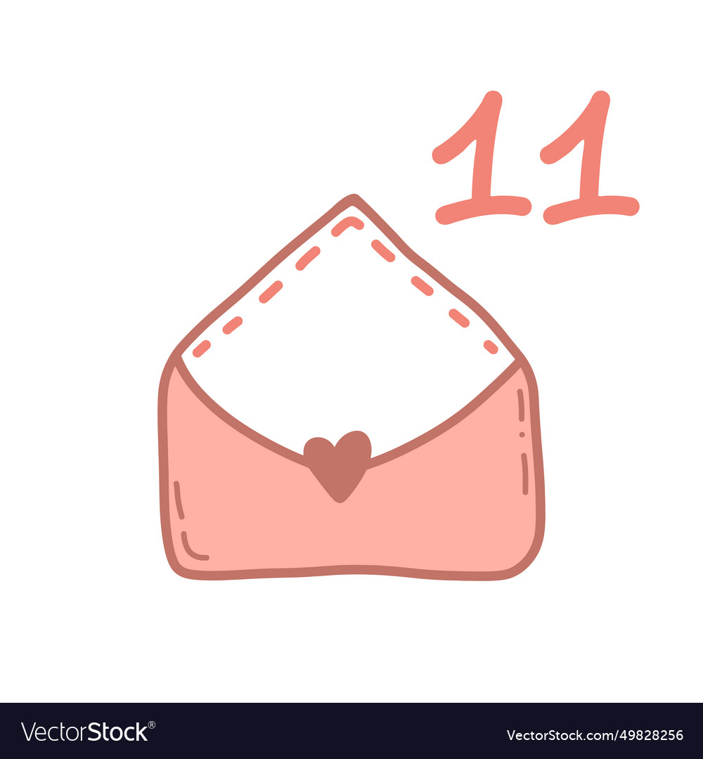 Advent calendar for 14 days 14 days of the advent Vector Image