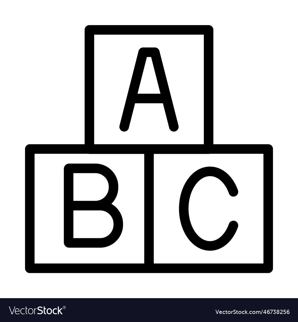 Block thick line icon for personal and commercial Vector Image