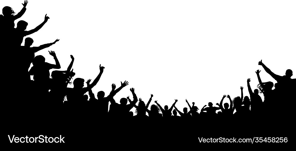 Cheers party applause audience hand up Royalty Free Vector