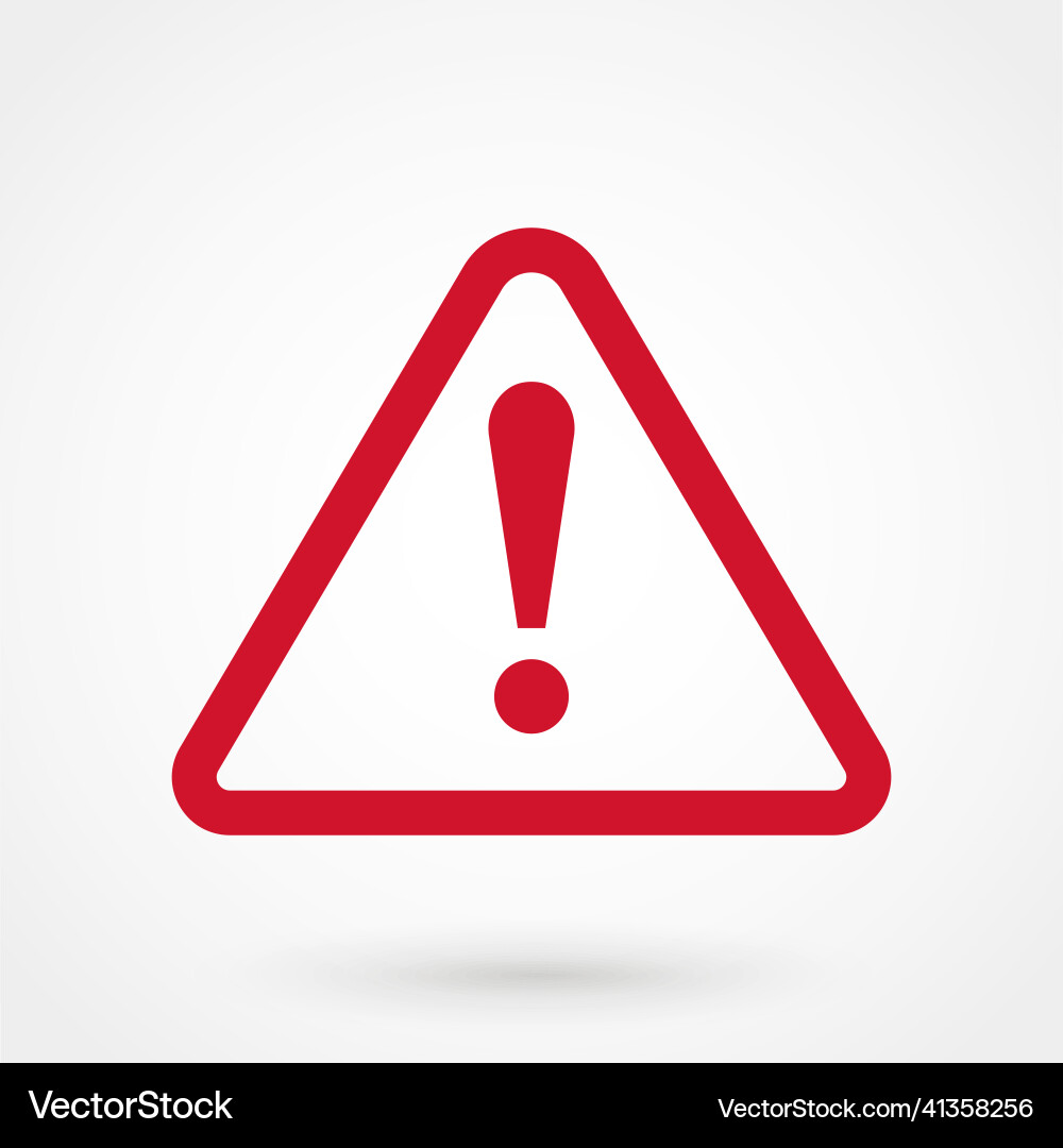 Danger sign in a flat design on a white background