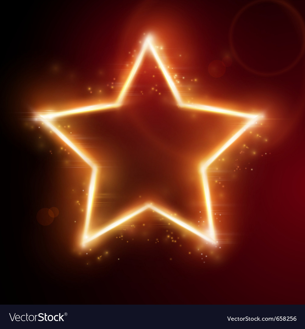 Fiery star frame Royalty Free Vector Image - VectorStock