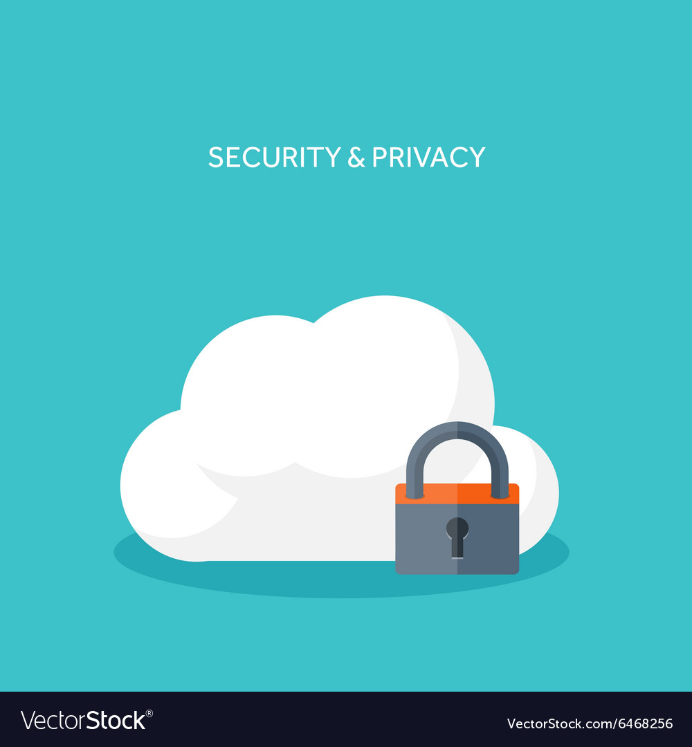 Flat cloud computing Royalty Free Vector Image