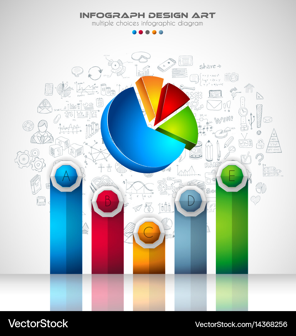Infograph brochure template with a lot choices Vector Image