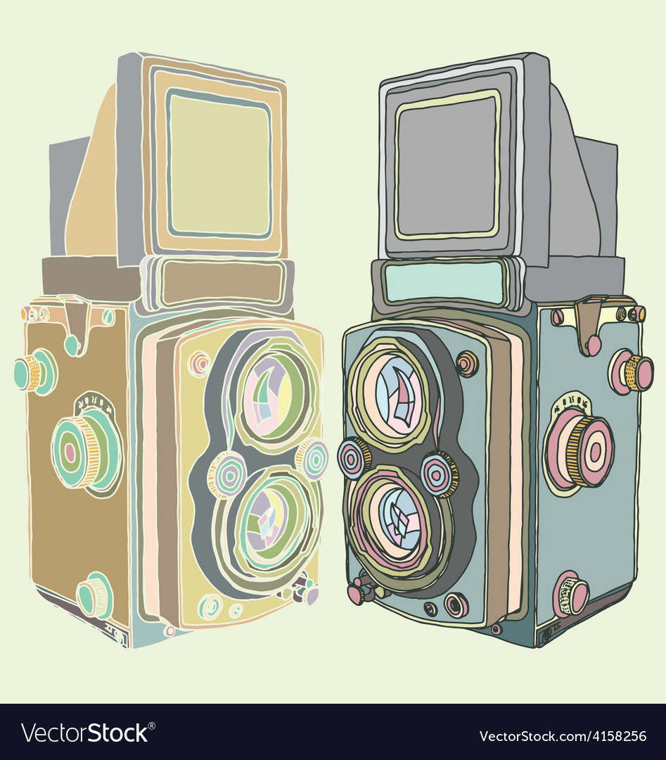 Old camera Royalty Free Vector Image - VectorStock