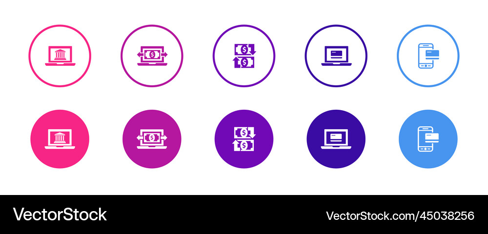 Online banking online transaction funds transfer Vector Image