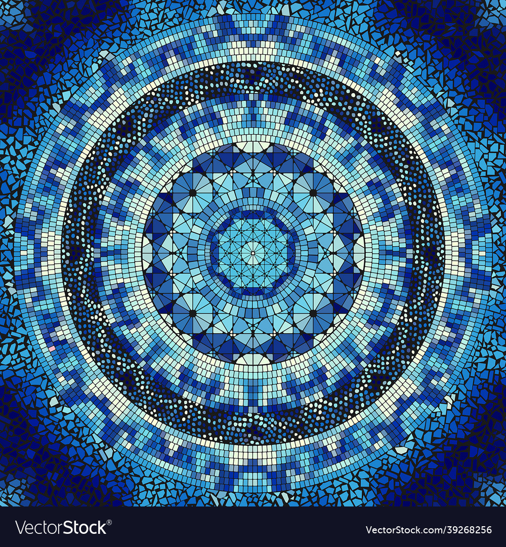 Seamless mosaic art pattern art background Vector Image