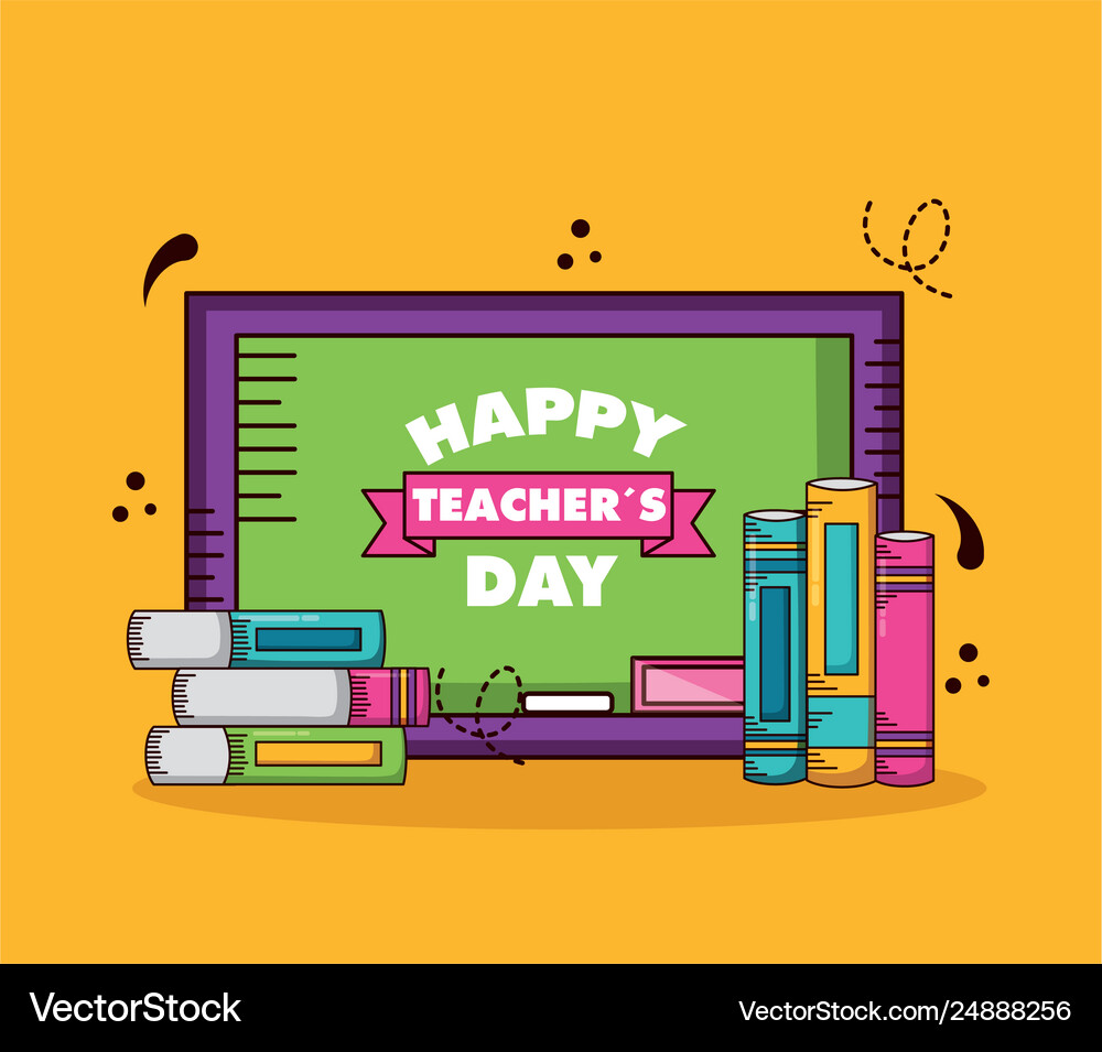 Teachers day card Royalty Free Vector Image - VectorStock