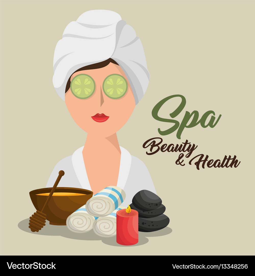 Woman avatar on spa Royalty Free Vector Image - VectorStock
